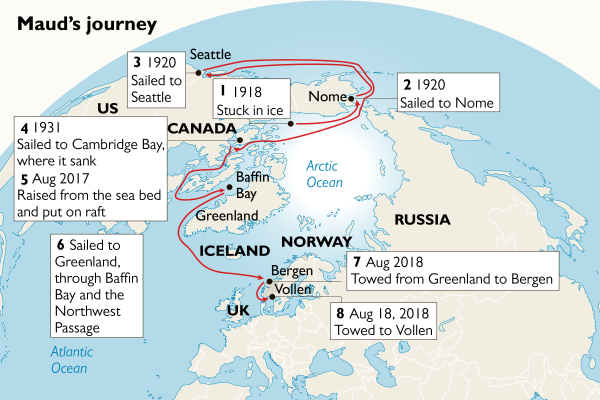 Roald Amundsen’s Maud has Returned to Norway - Daily Scandinavian